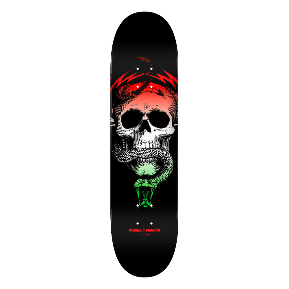8.5in x 32.08in MCGILL SKULL & SNAKE GREEN FADE SKATEBOARD DECK – ハスコ ...