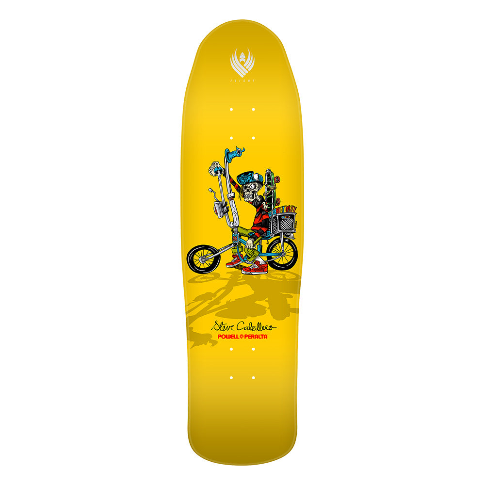 8.9in x 31.8in FLIGHT® STEVE CABALLERO CHOPPER BIKE YELLOW SKATEBOARD ...